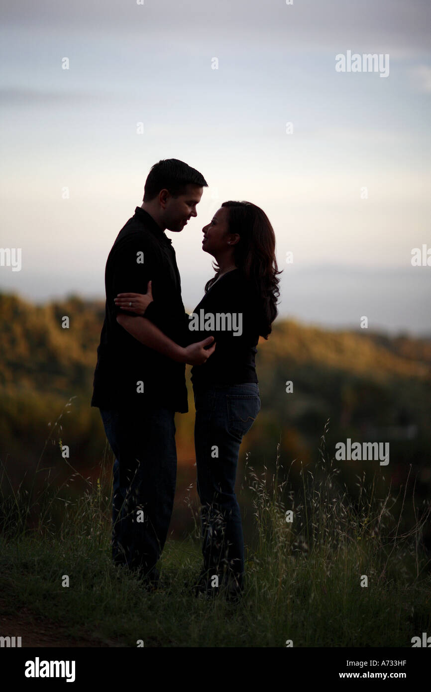 Couple Connecting in Nature Stock Photo - Alamy