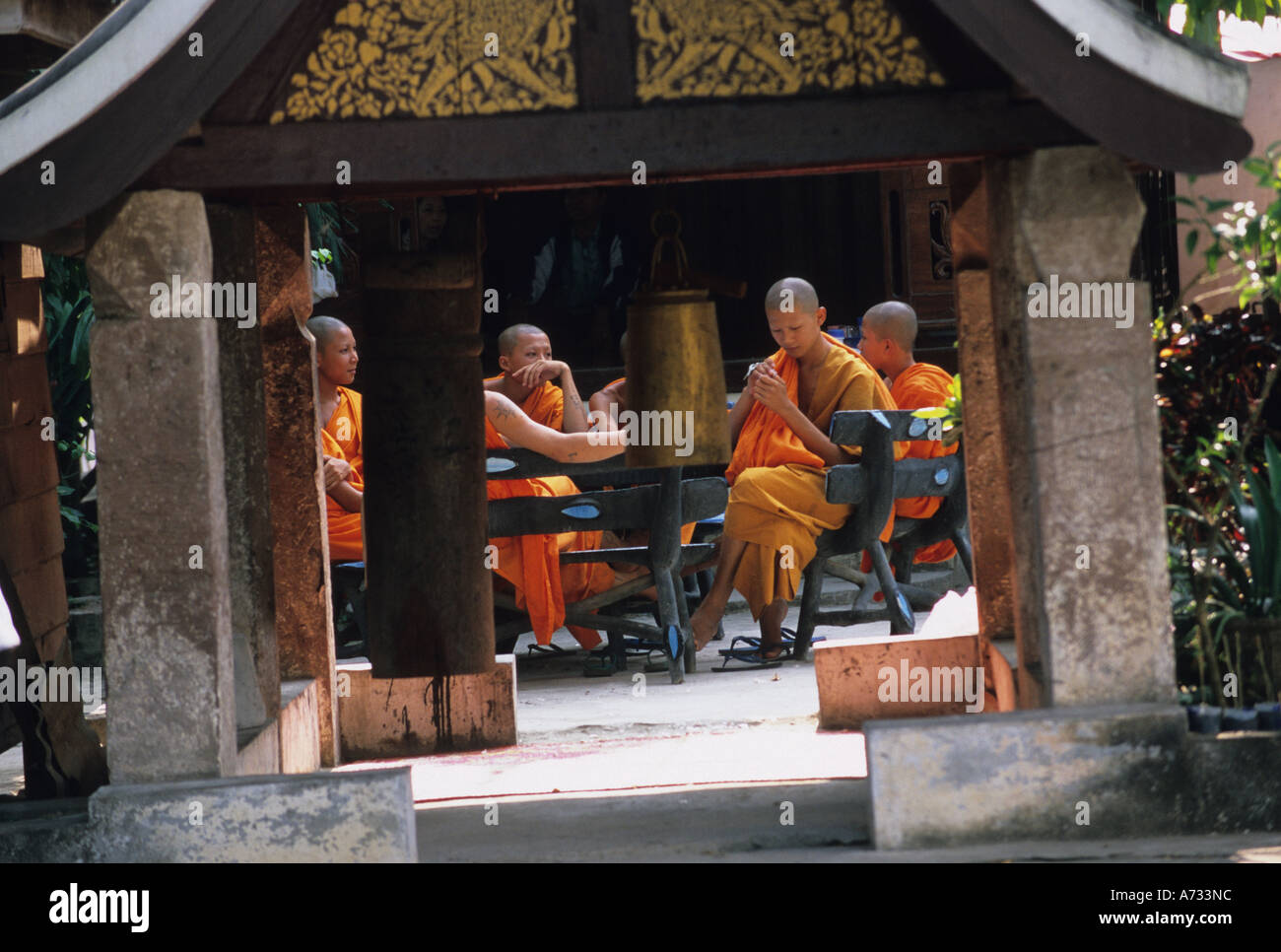 Relaxing Monks Laos High Resolution Stock Photography and Images - Alamy