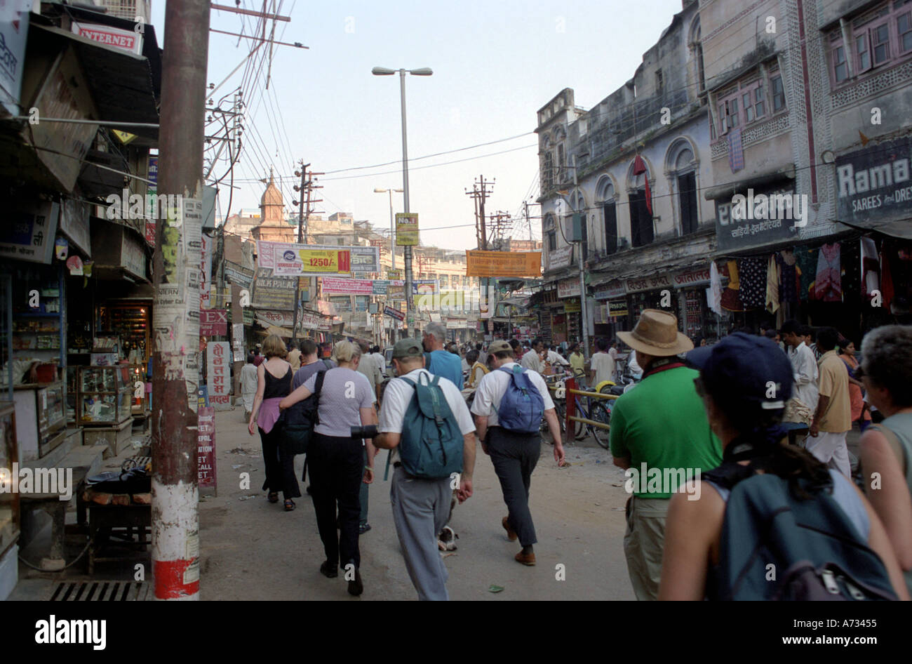 Street Scene Varanasi Stock Photo - Alamy