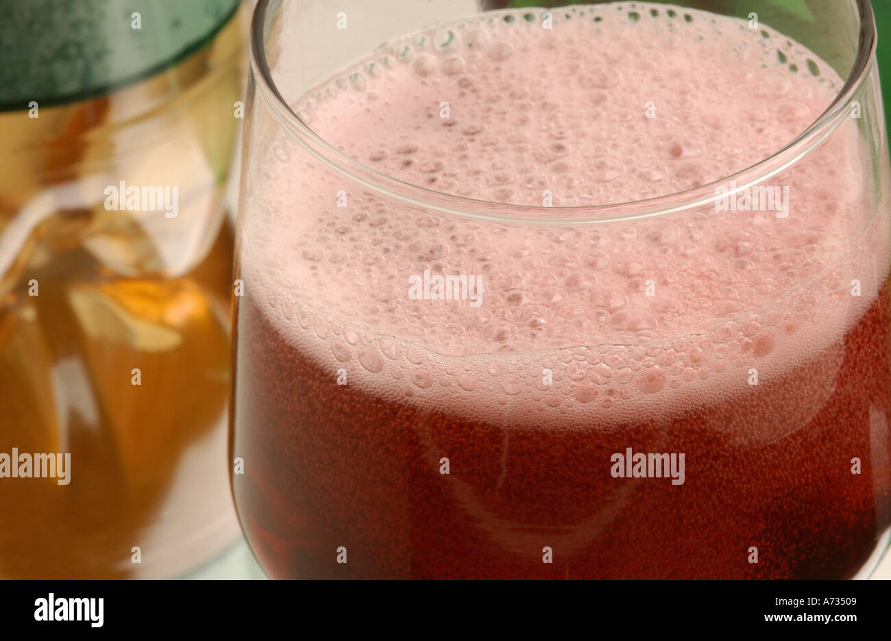 Close up glass of Fizzy Drink Stock Photo - Alamy