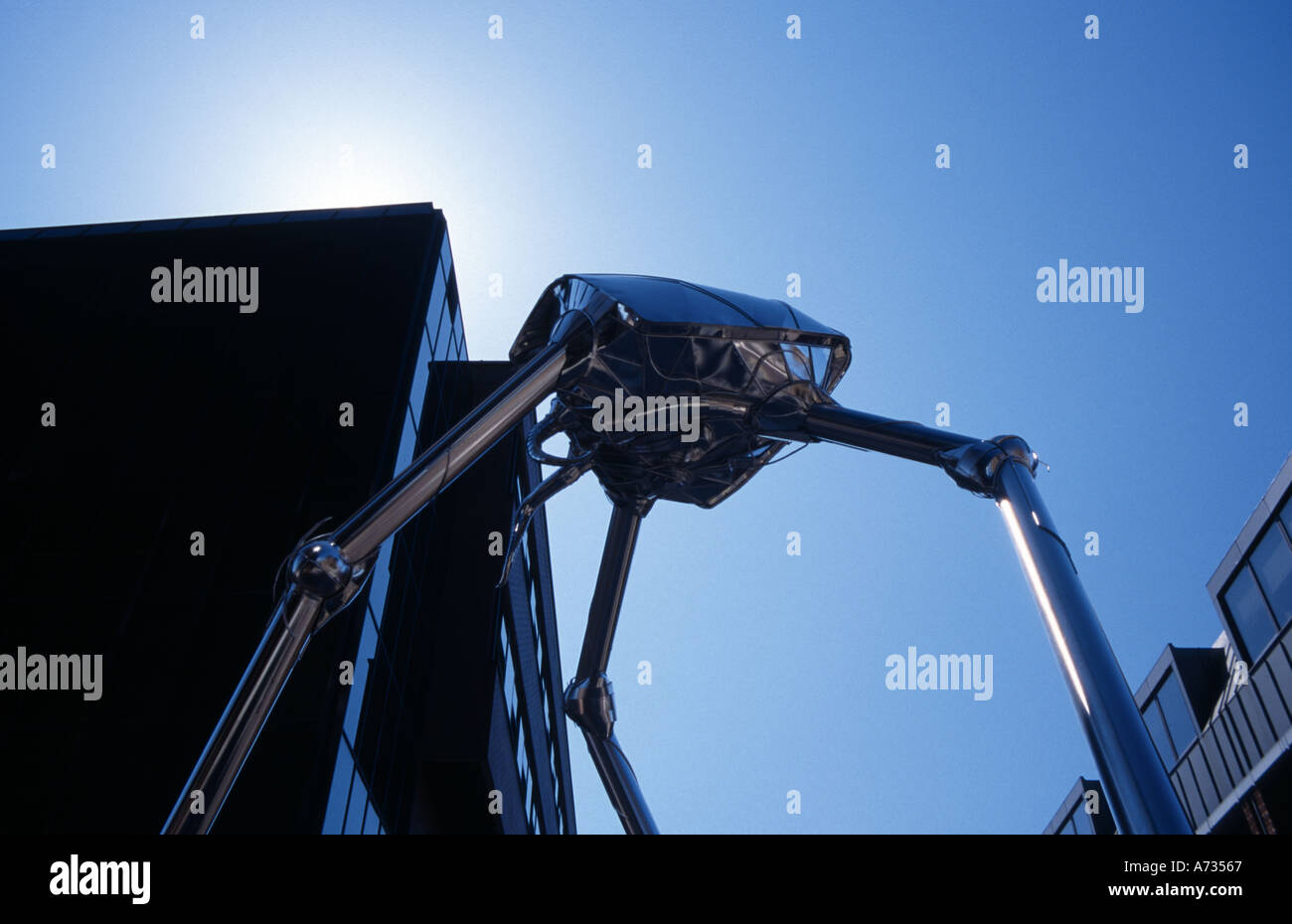 Martian sculpture in Woking Surrey UK Designed to commemorate H G Wells ...