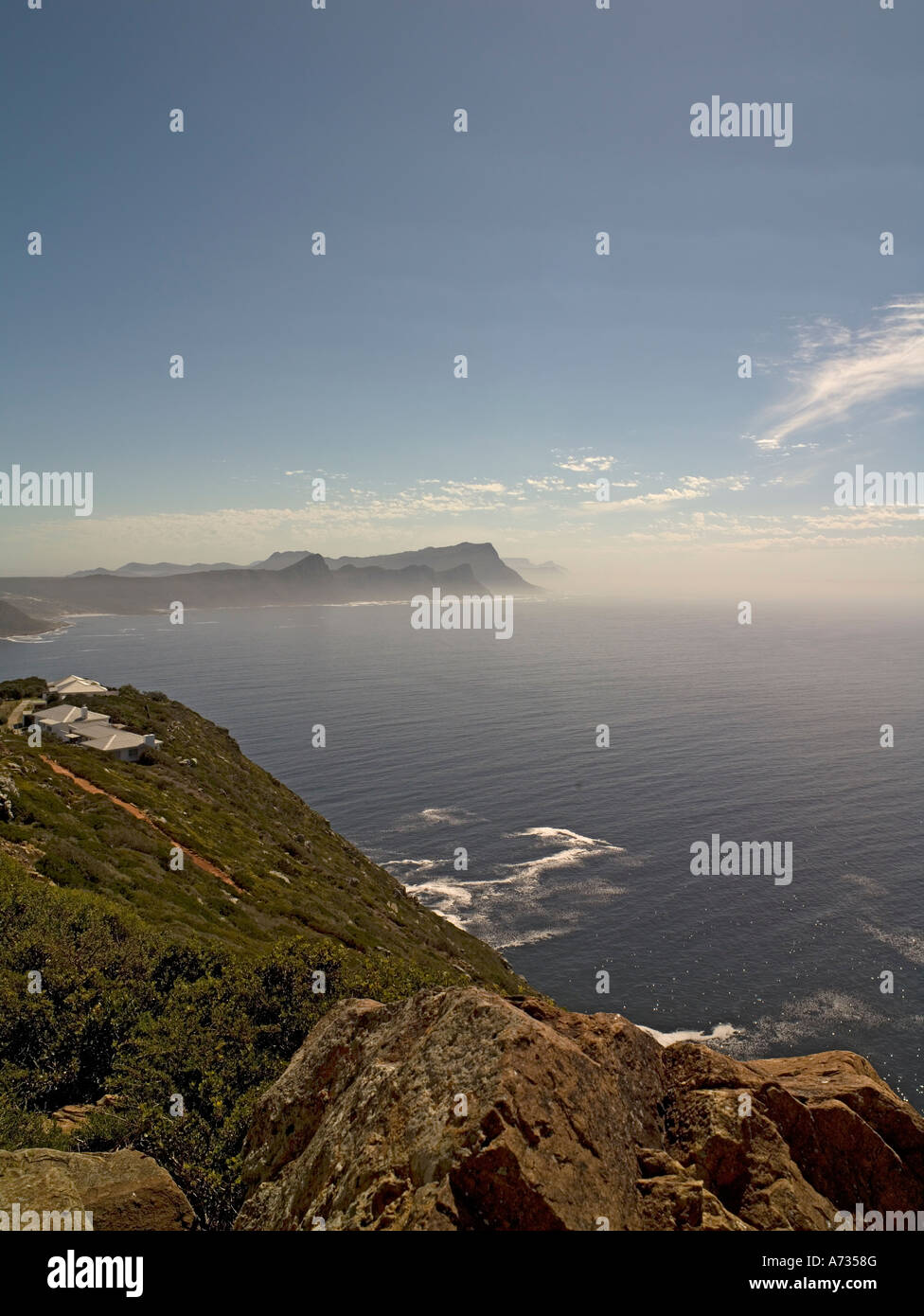 View from Cape Point towards northeast direction, South Africa Stock ...