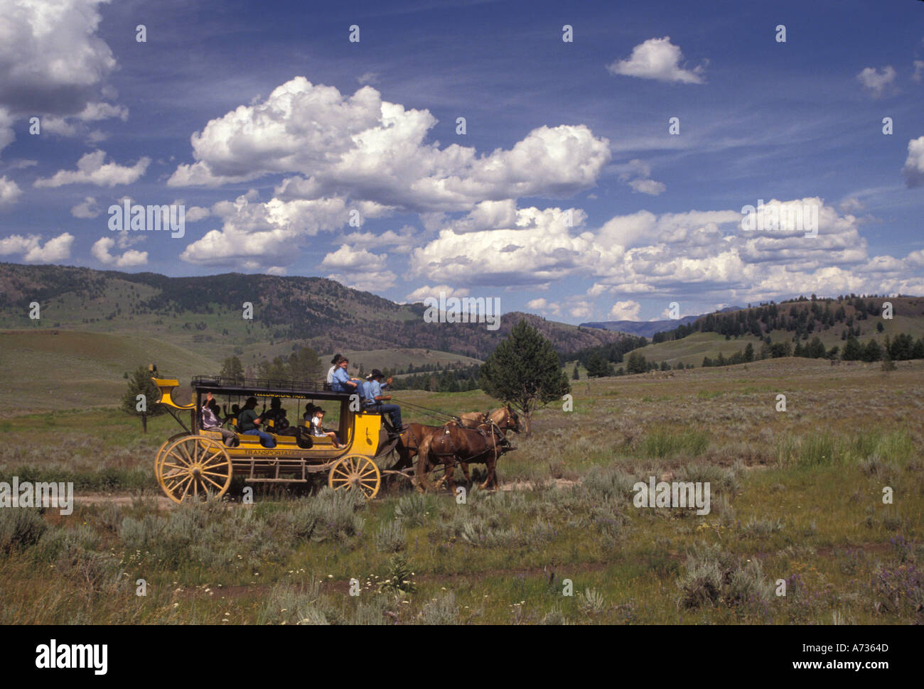 Stage coach at yellowstone national park hi-res stock photography and ...