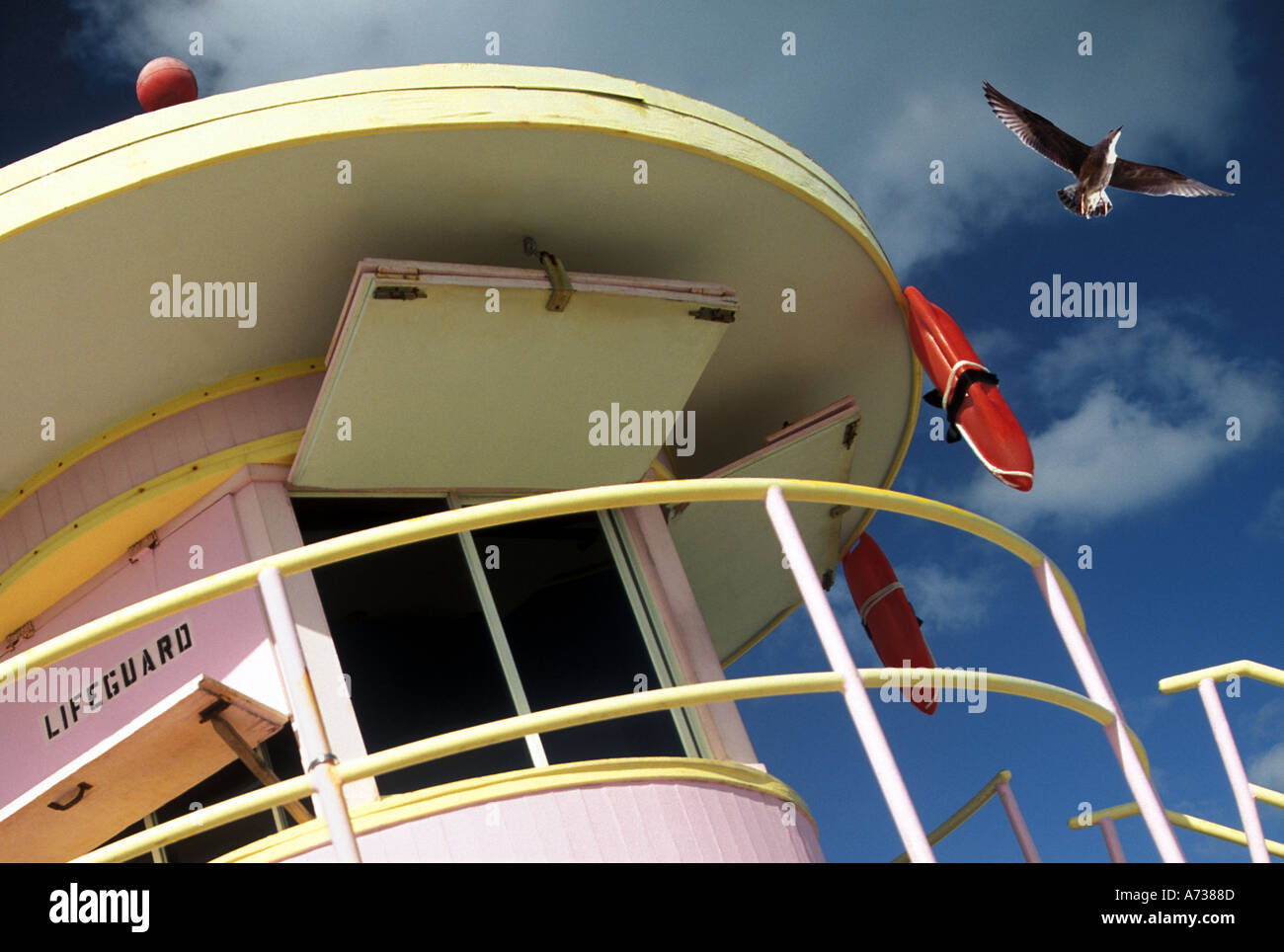 lifeguard station Miami South Beach Miami Florida USA Stock Photo - Alamy