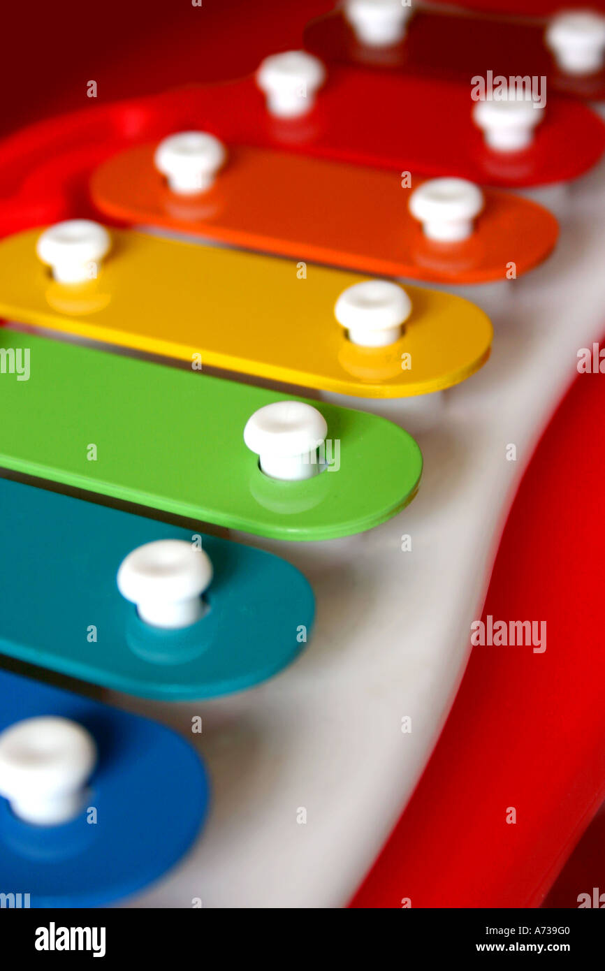 Colourful toy xylophone Stock Photo - Alamy