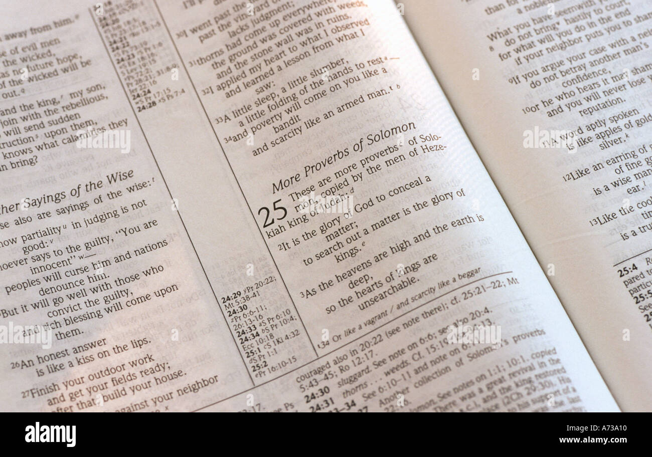 Proverbs bible hi-res stock photography and images - Alamy
