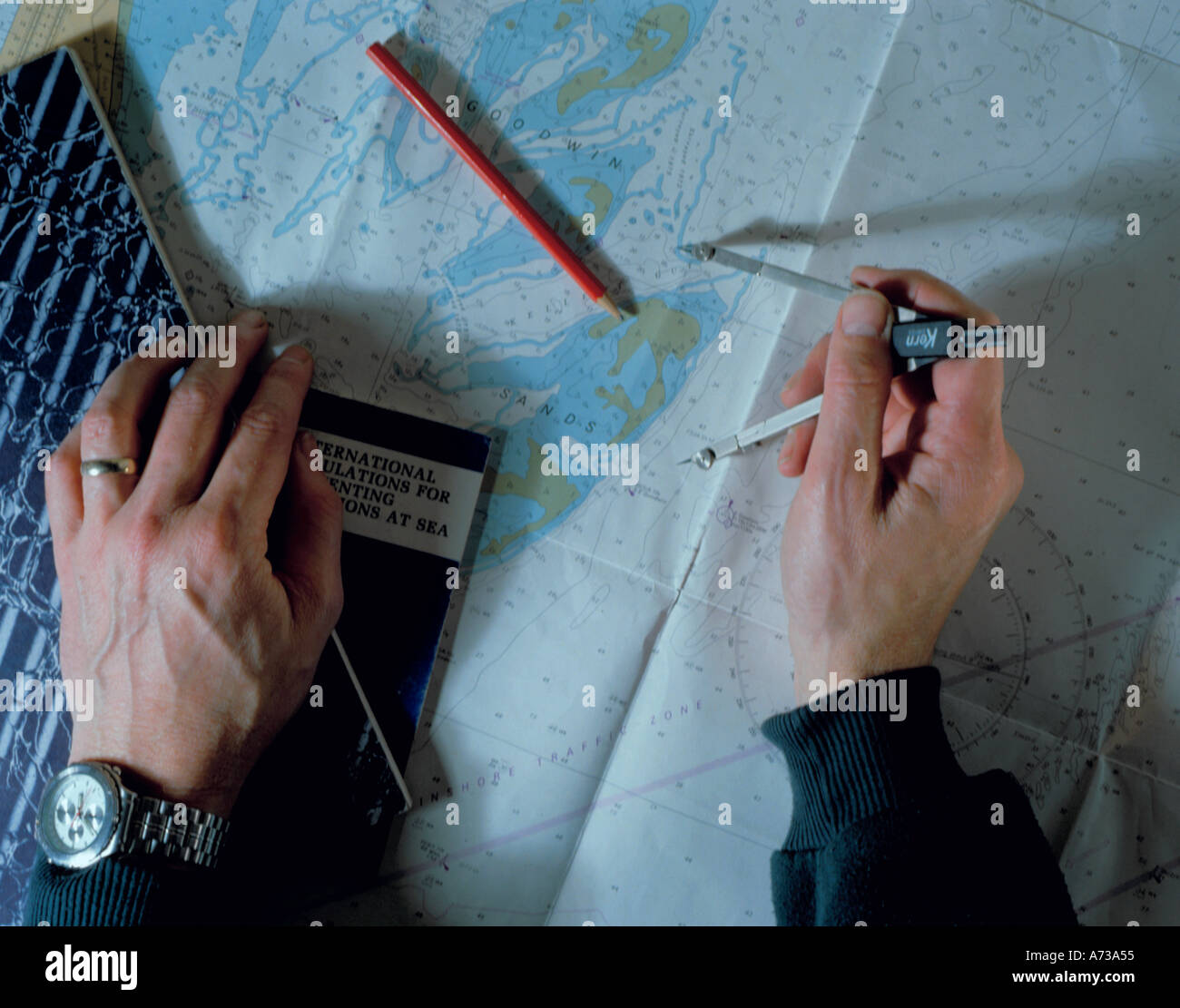 Plotting compass hi-res stock photography and images - Alamy