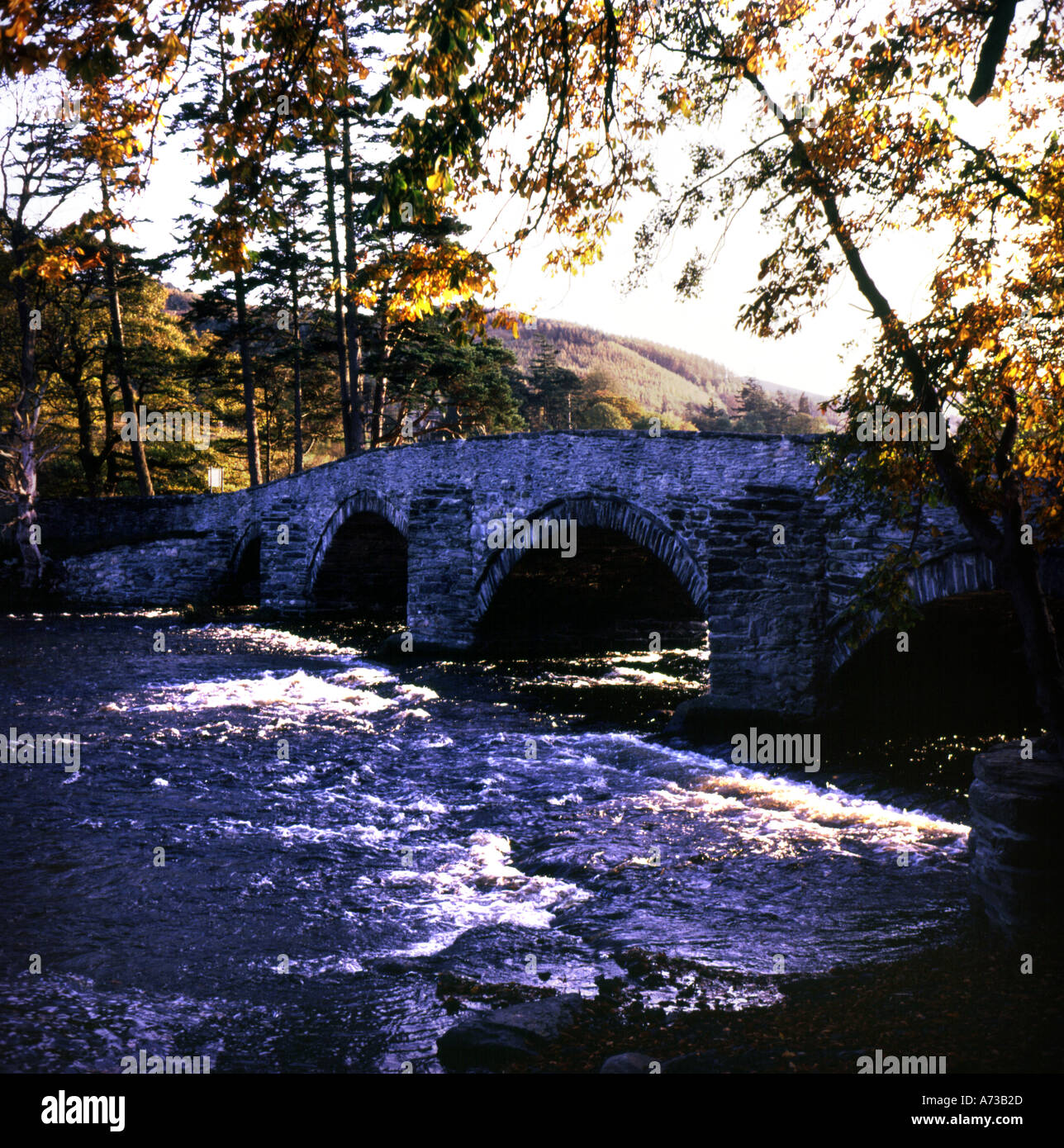 River Dee Bridge Pale Bala Denbighshire North Wales UK Europe Stock ...