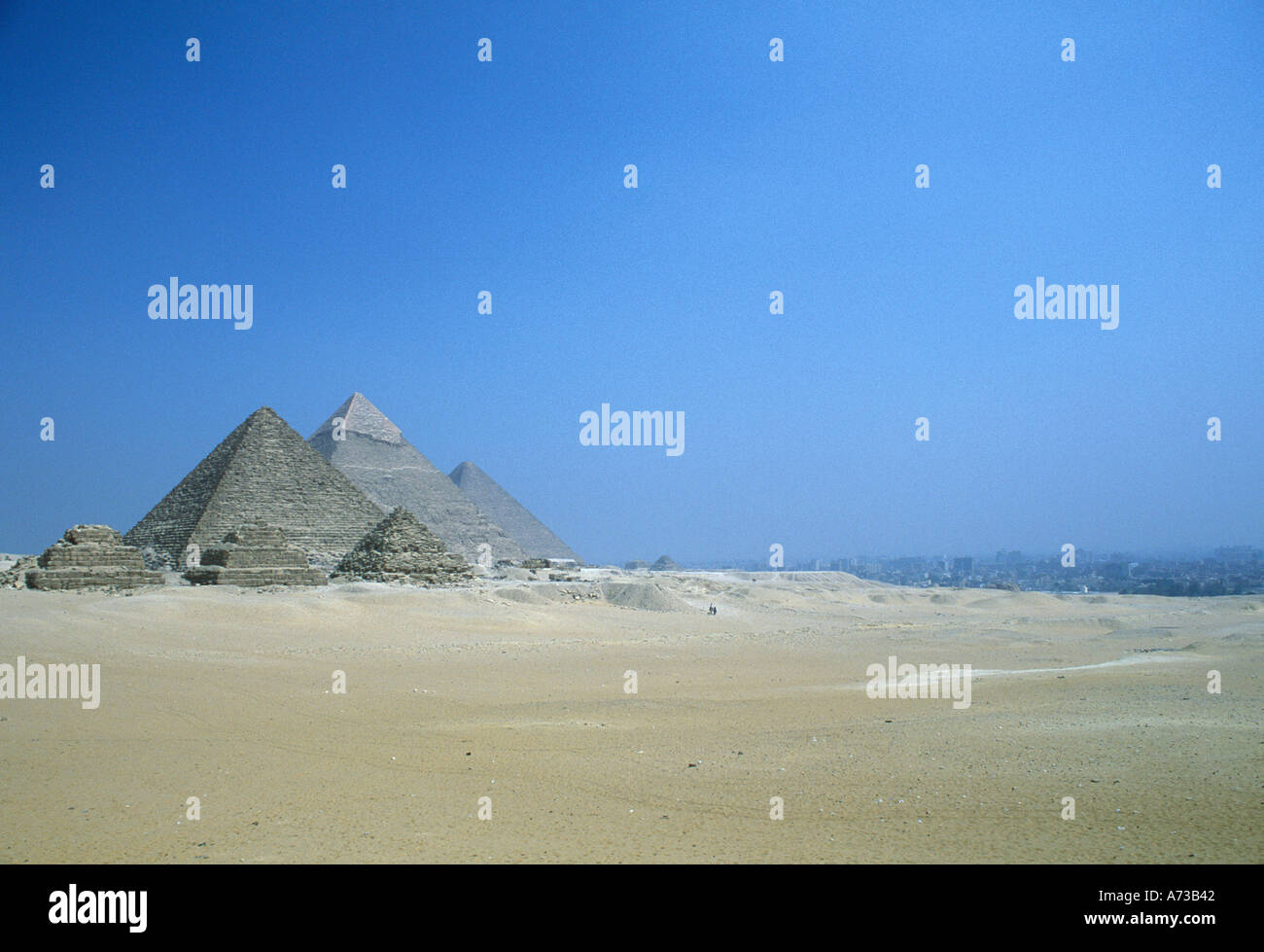 Egypt Cairo Giza Three Pyramids Stock Photo - Alamy