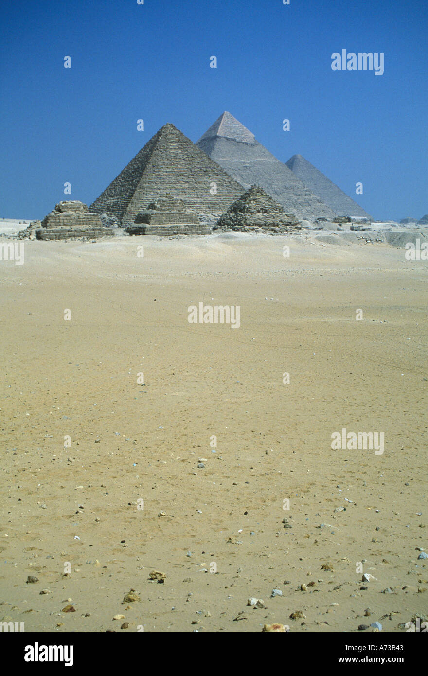 Egypt Cairo Giza Three Pyramids Stock Photo - Alamy