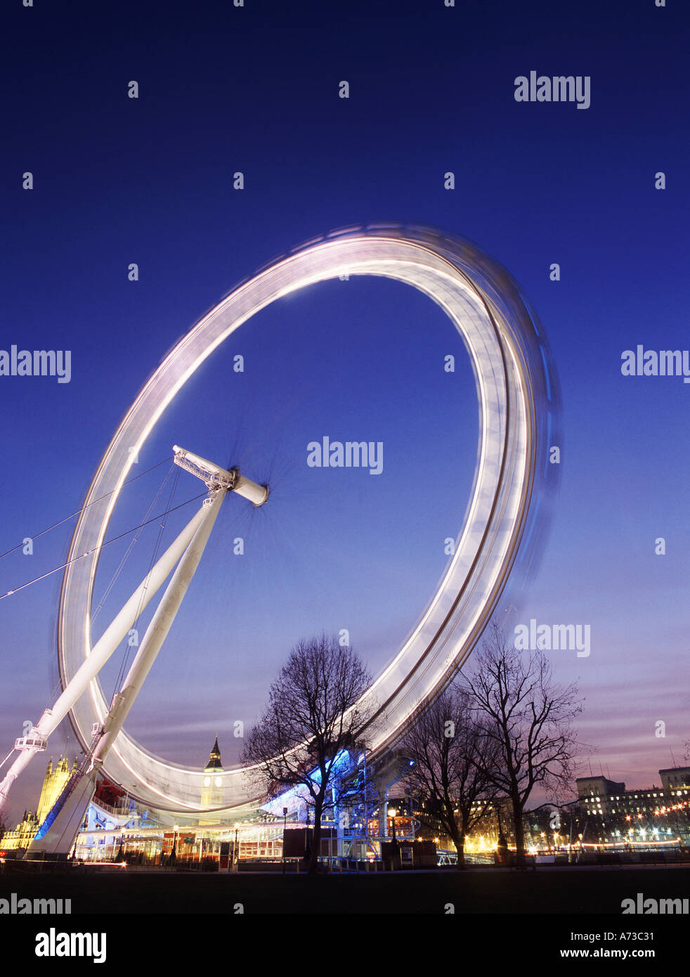 The London Eye at dusk in London England Great Britain Stock Photo - Alamy