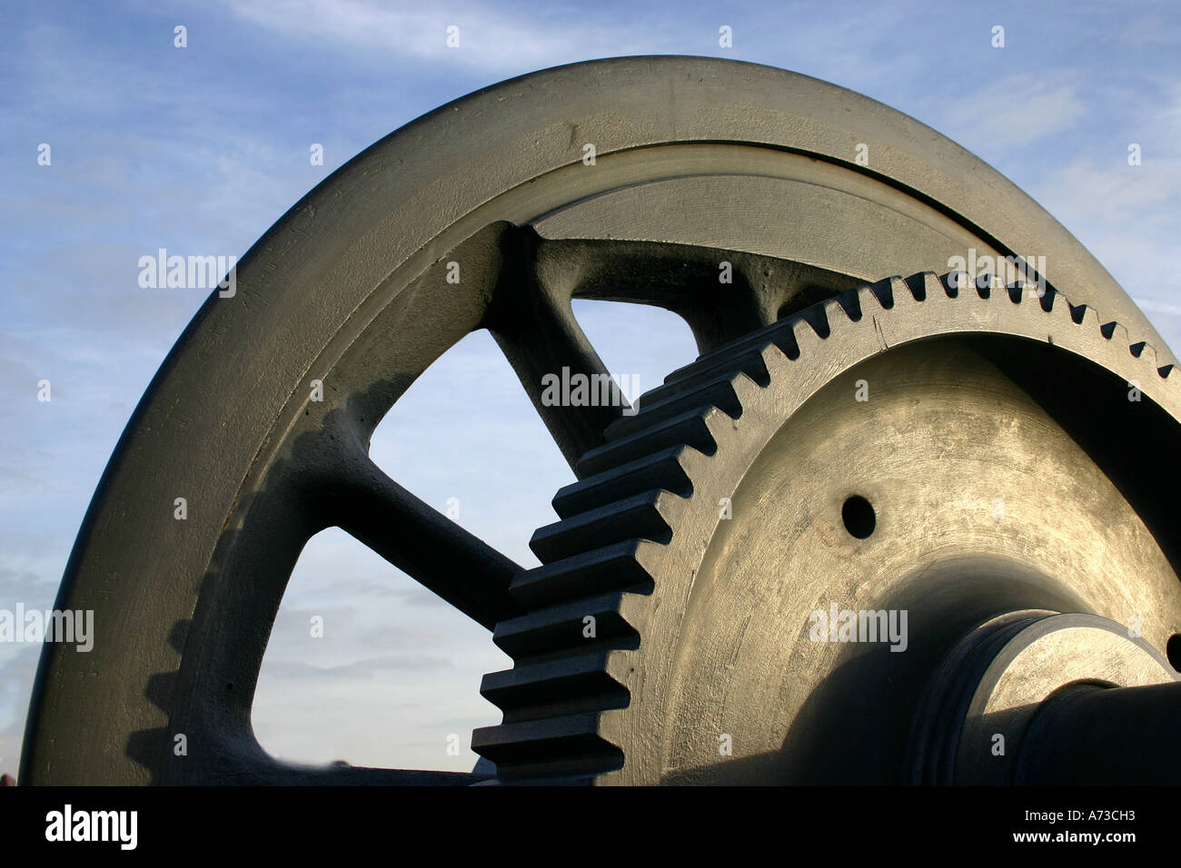 Cogged wheel, Salford Quays, Manchester Stock Photo - Alamy