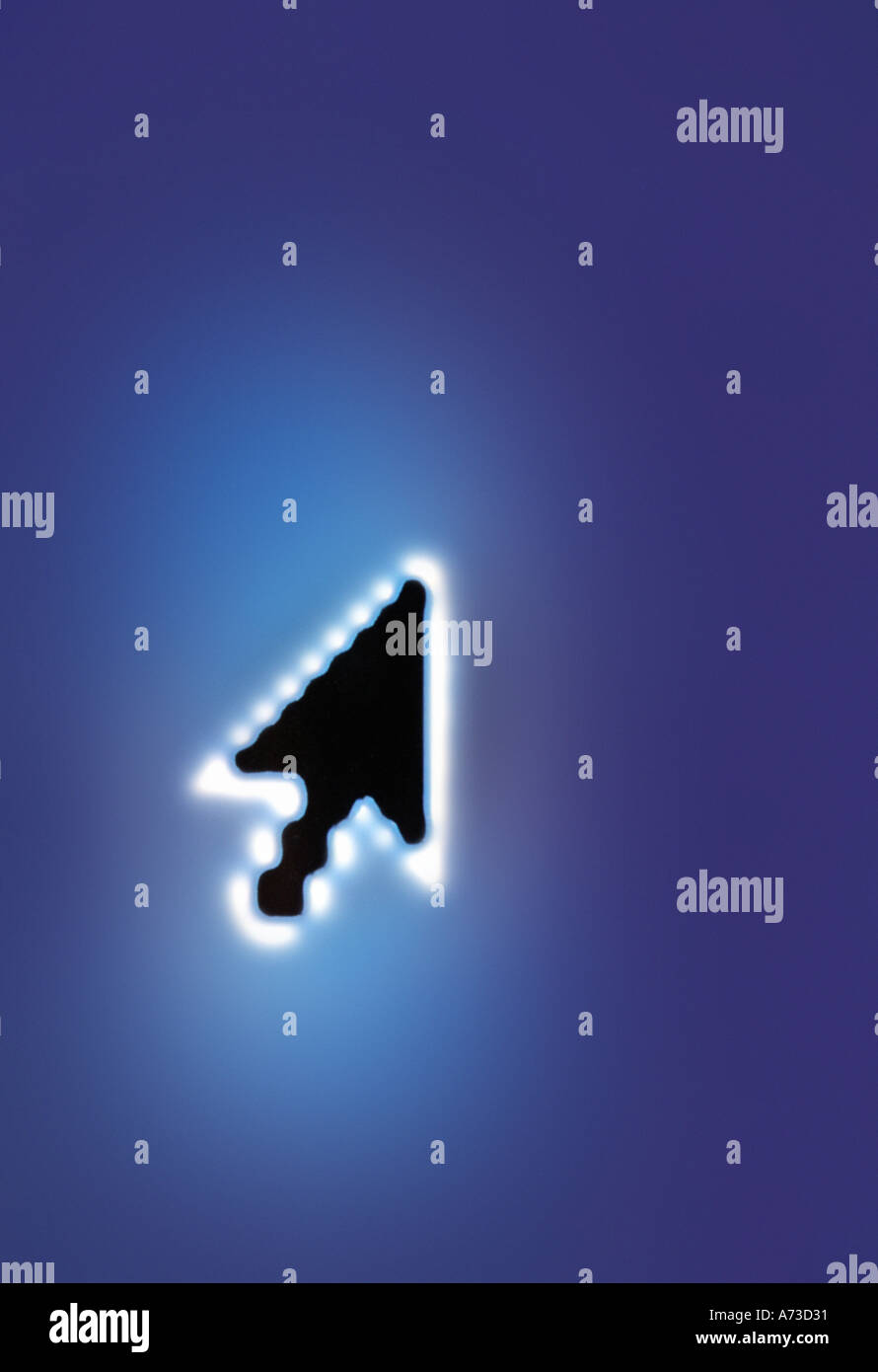arrow cursor on computer screen online internet Stock Photo - Alamy