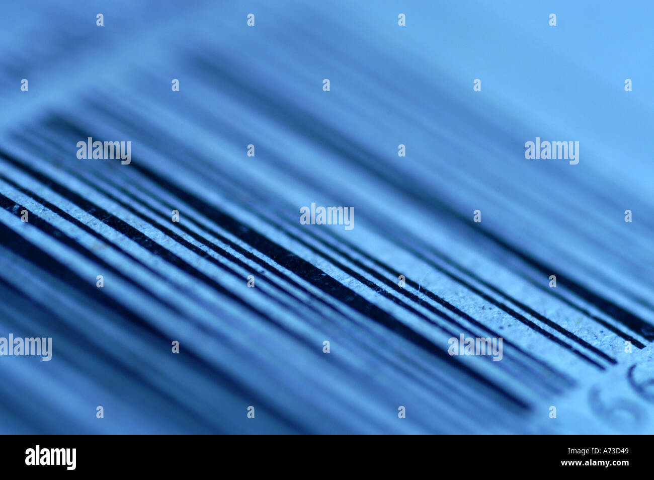 Diagonal barcode lines close up blue scan Stock Photo - Alamy