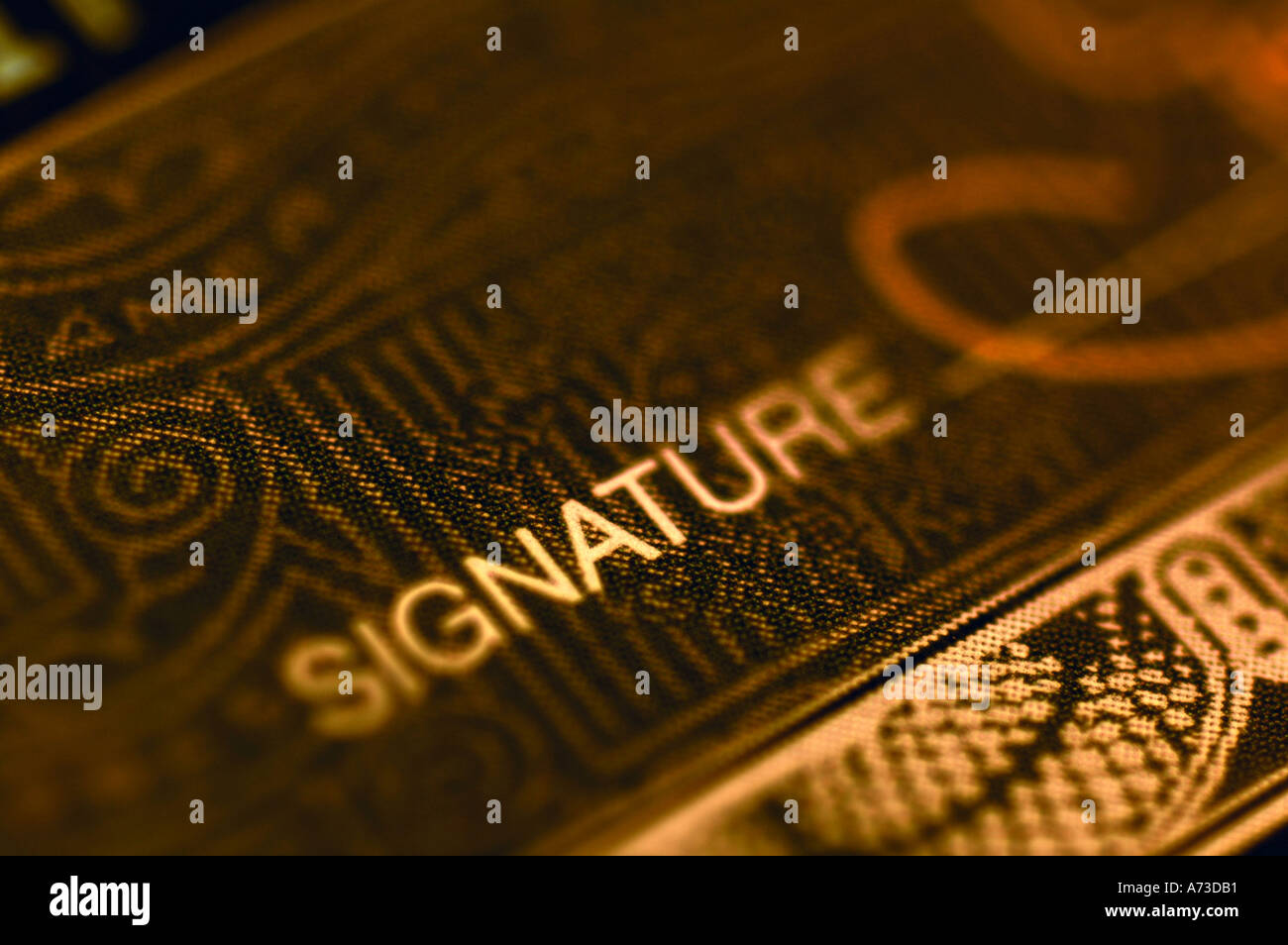 Signature checking check all capitals horizontal Stock Photo - Alamy