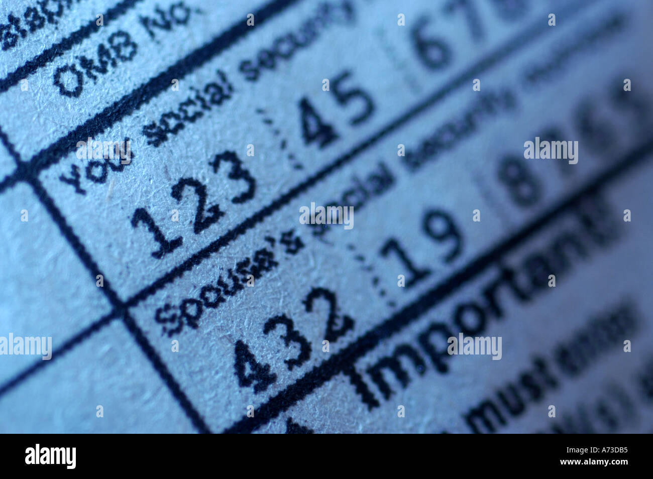Social security card numbers number series horizontal Stock Photo - Alamy