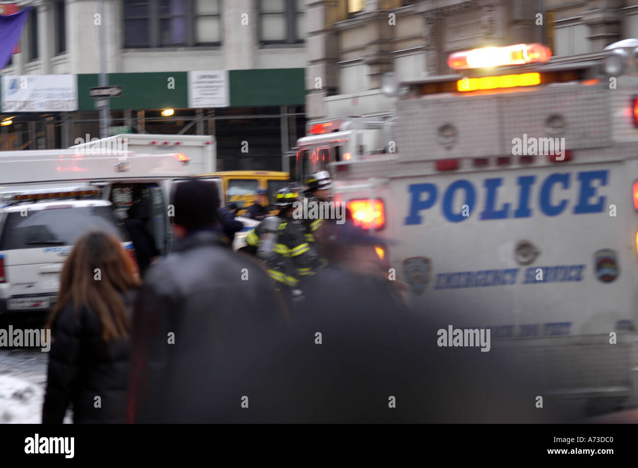 New York Police Department NYPD street horizontal Stock Photo - Alamy