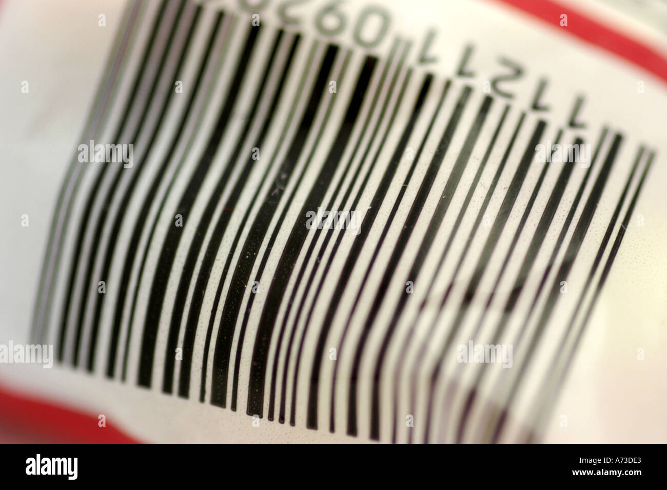 Crumpled box with barcode Stock Photo - Alamy