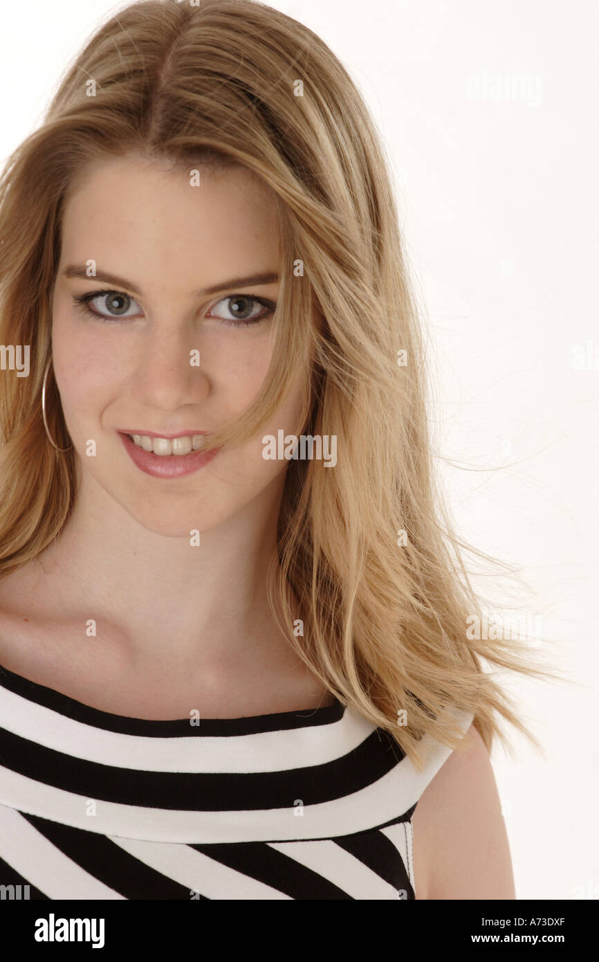 Cheeky blonde woman Stock Photo - Alamy