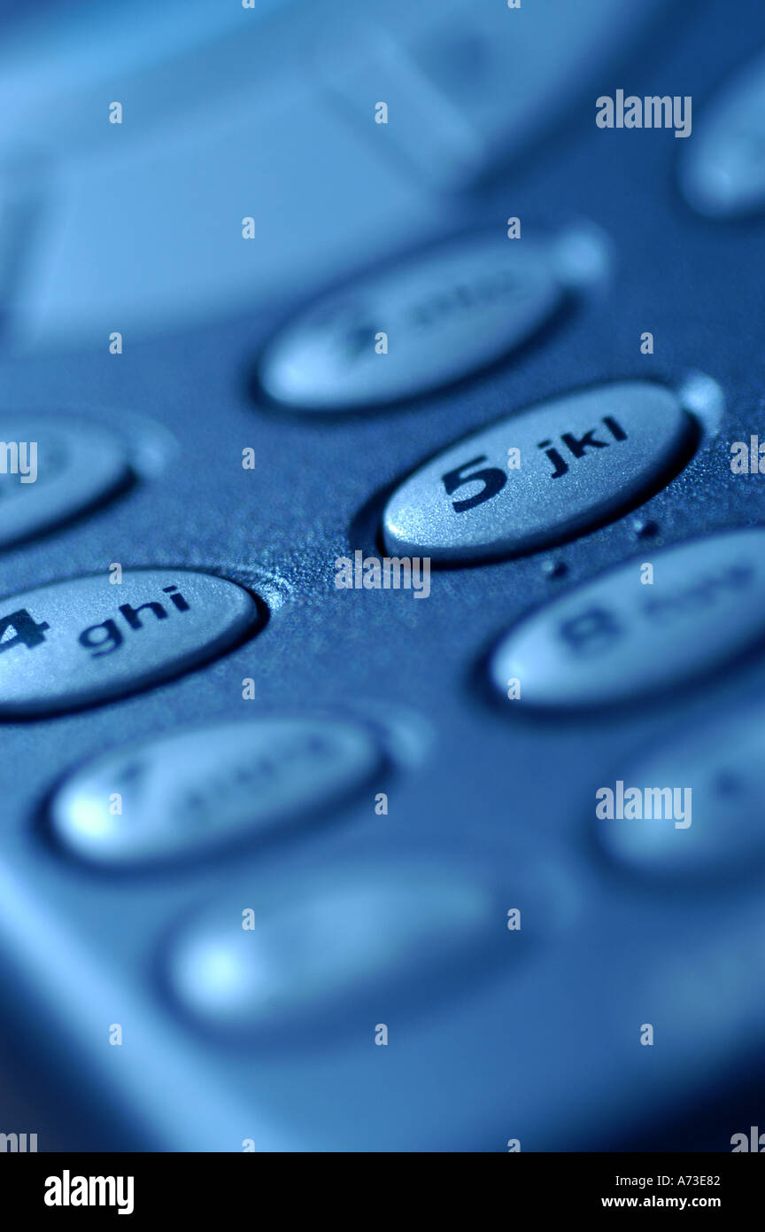 Cellular telephone keypad numbers Stock Photo - Alamy