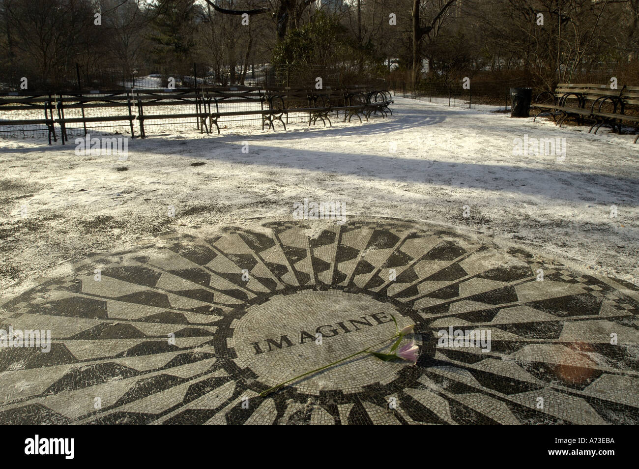 strawberry fields john lennon memorial new york city central park nyc ...