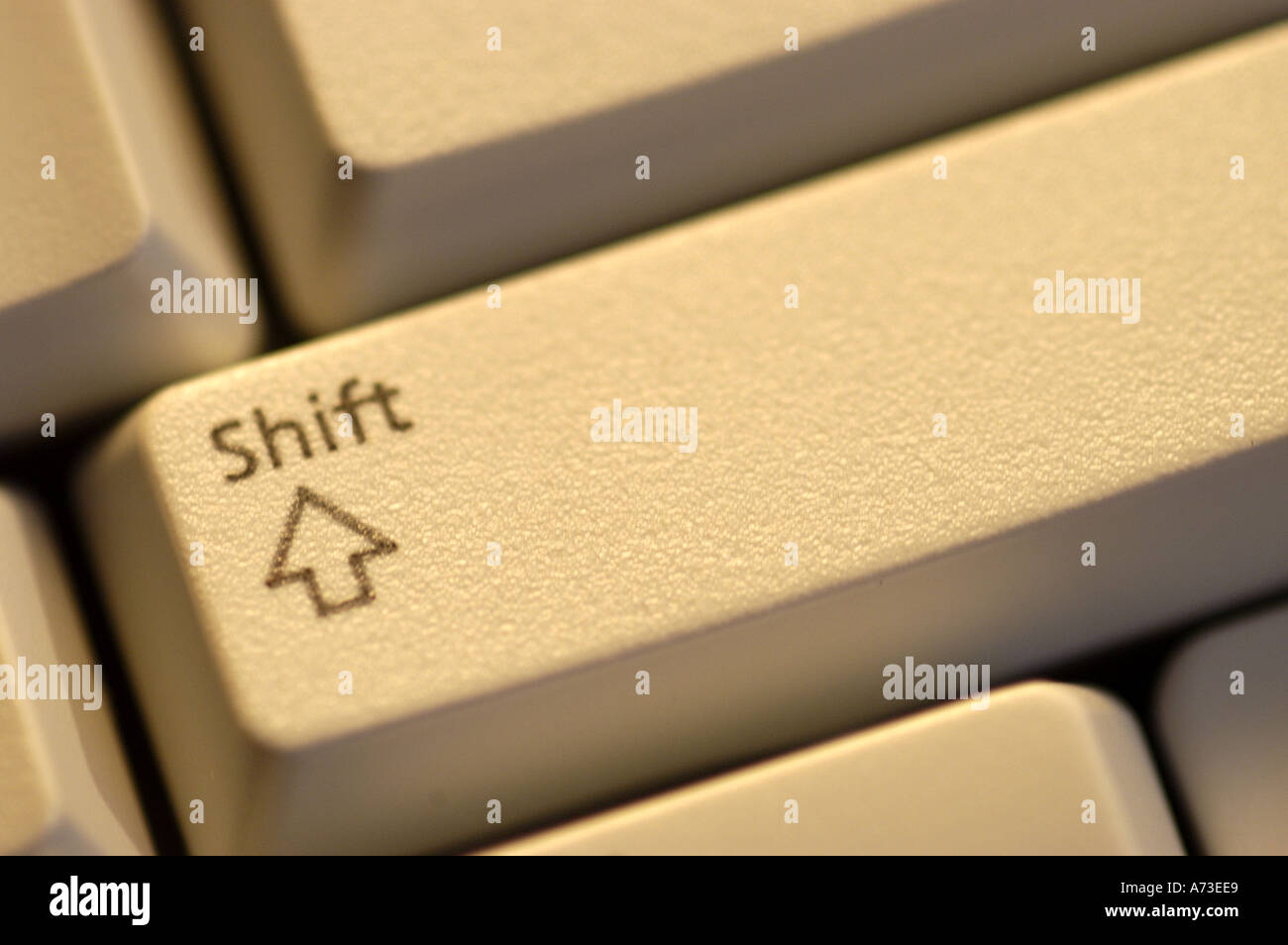 Shift keyboard arrow button close up horizontal Stock Photo - Alamy