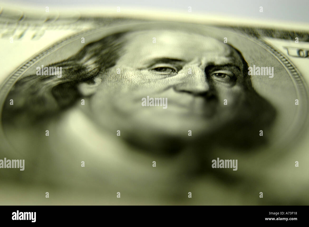 Benjamin Franklin close up photo picture on money dollar paper bill ...