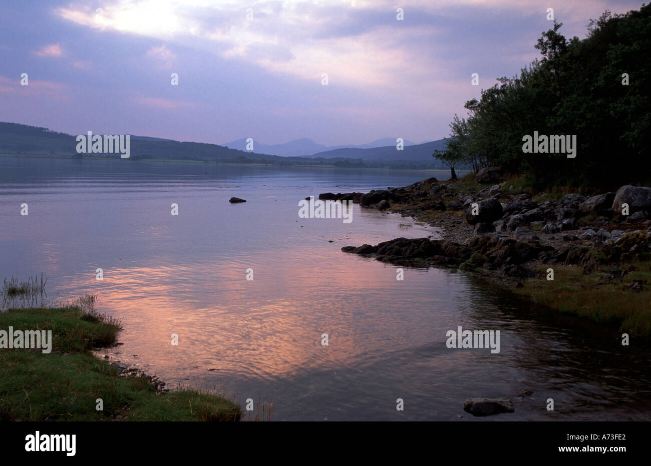 Lake at Sunset Scotland Stock Photo - Alamy