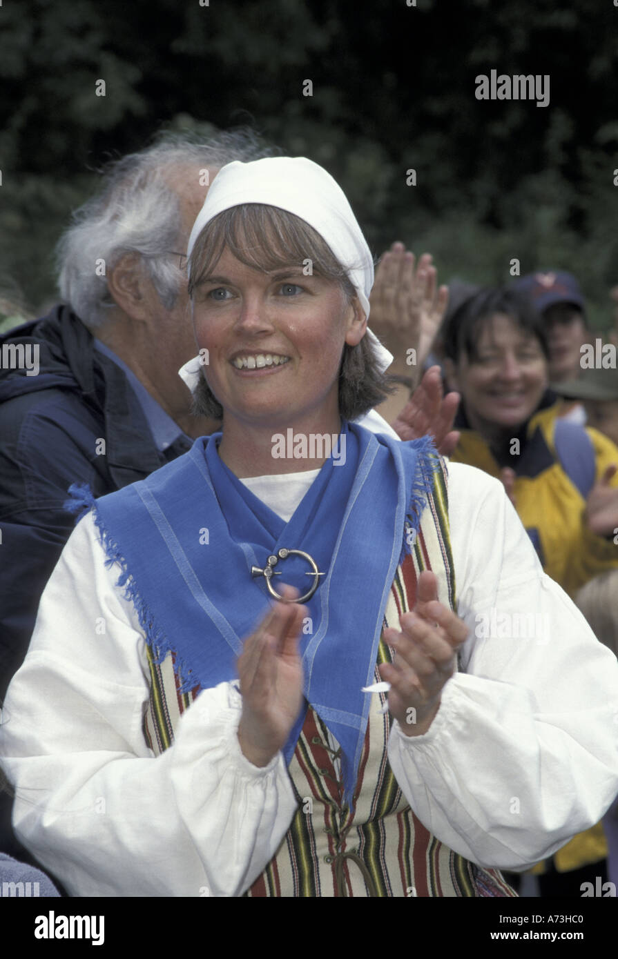 Europe, Sweden, Stockholm Dancers in traditional costumes, Midsummer ...
