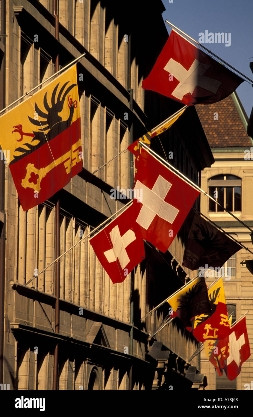 Europe switzerland flag flags hi-res stock photography and images - Alamy