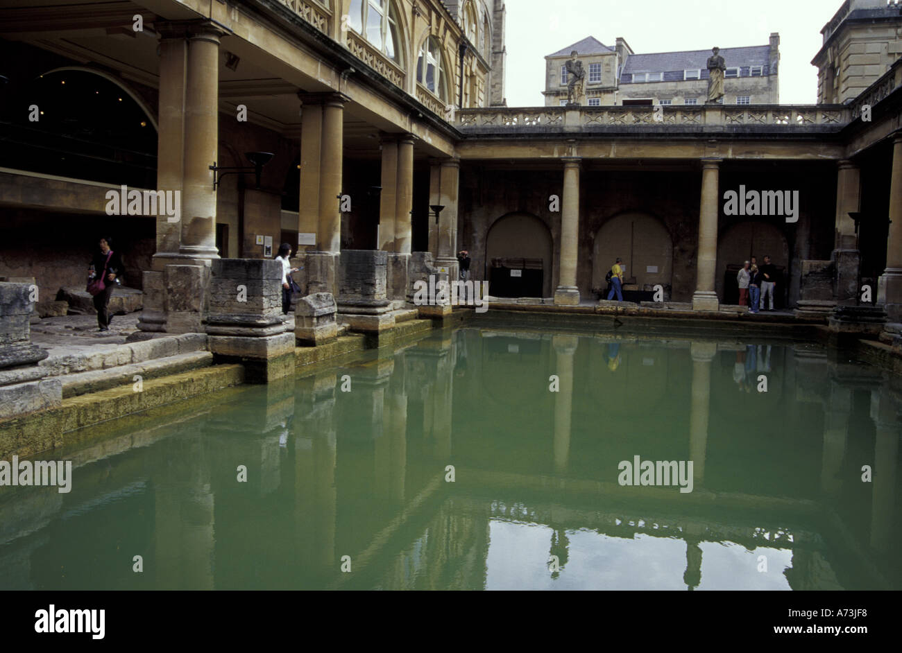 Europe, England, Bath, Roman Baths. Main bathing area, baths flourished ...