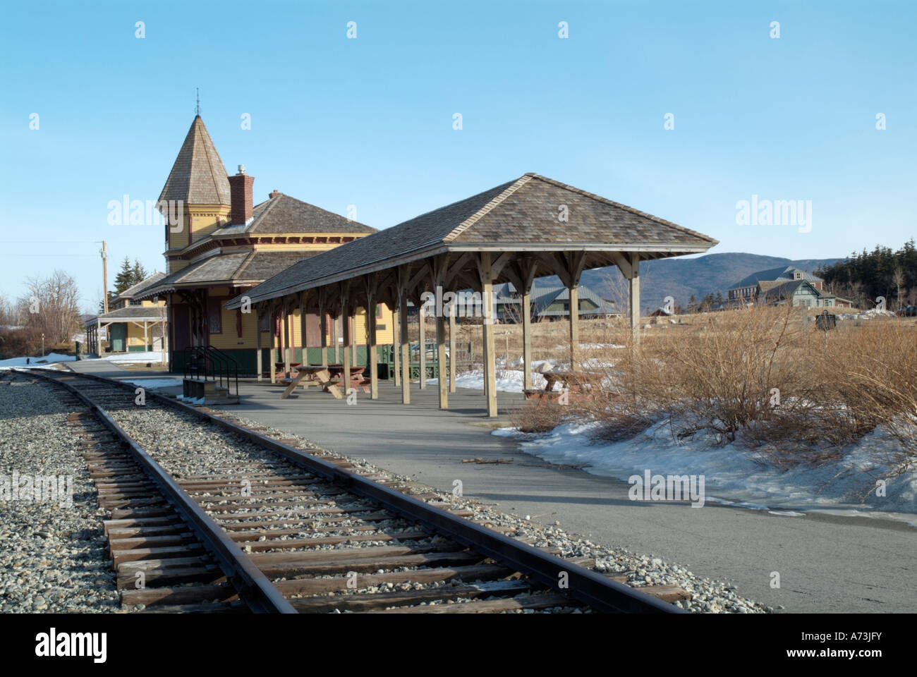 Crawford Train Depot in the White Mountains, New Hampshire USA Stock ...