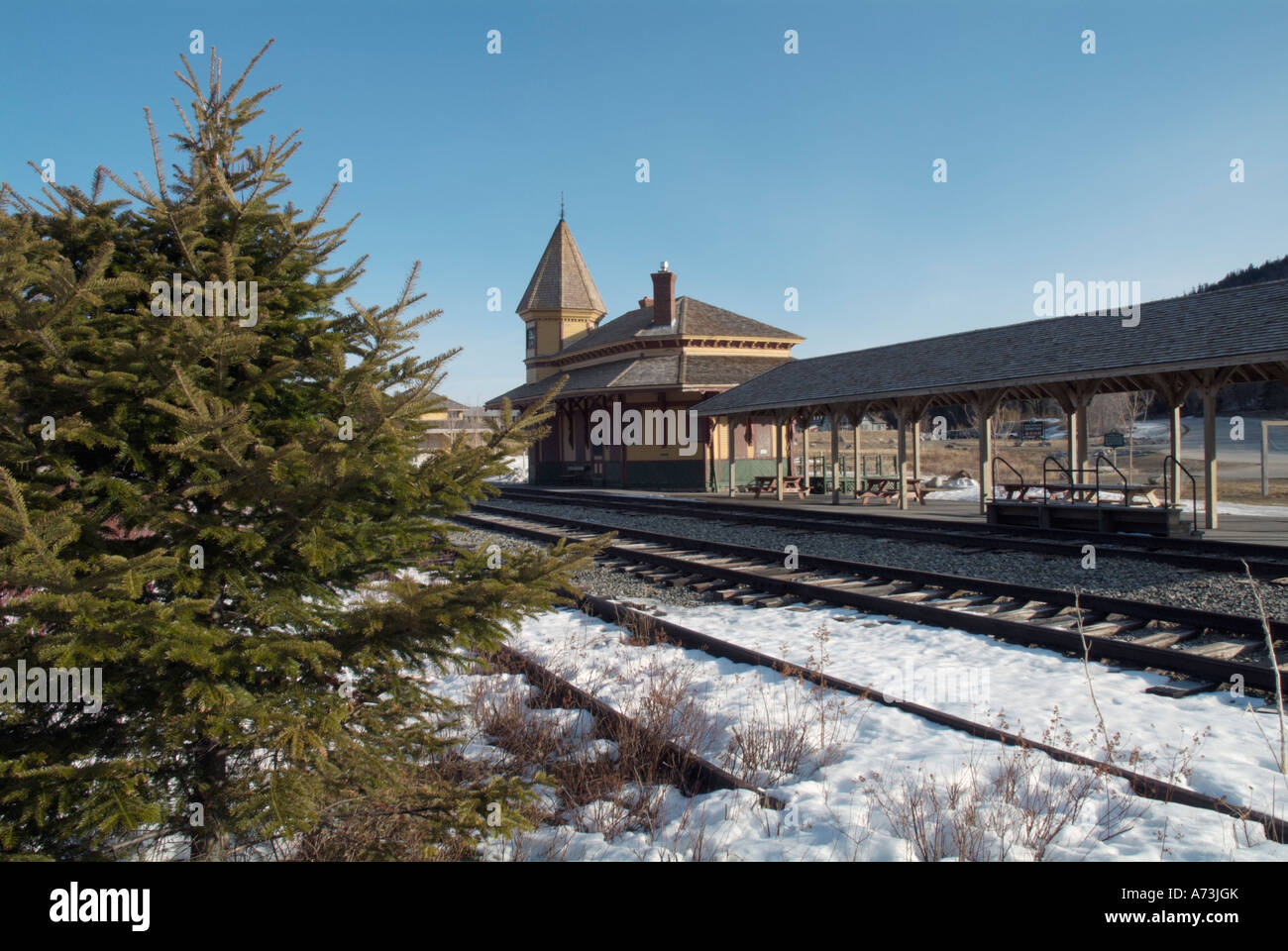 Crawford Train Depot in the White Mountains, New Hampshire USA Stock ...