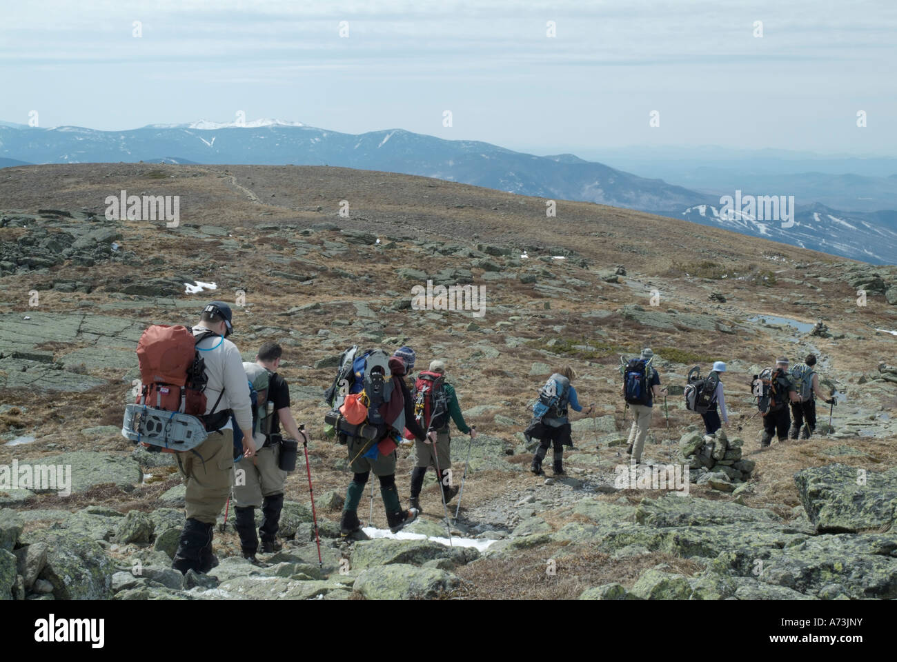 Appalachian Trail- Crawford Path near Mount Monroe in the White ...