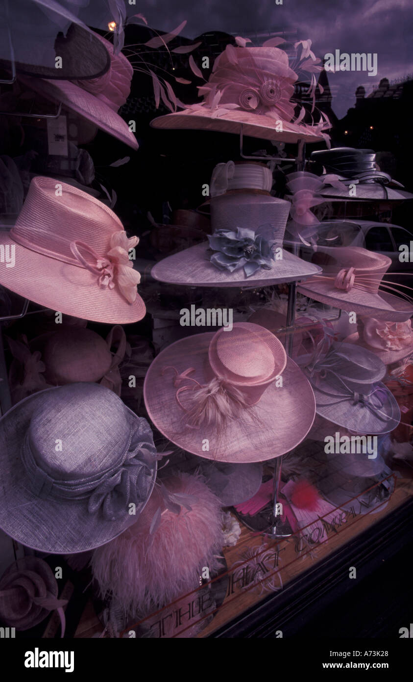 EUROPE, England, Chester Hatshop Window Stock Photo - Alamy