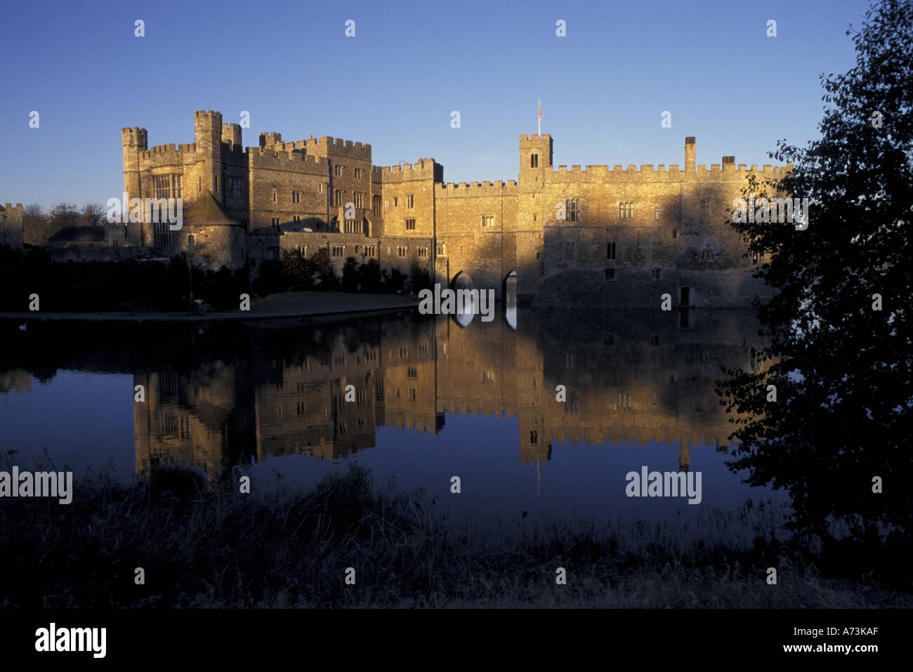 ENGLAND, Leeds Leeds Castle, Sunset Stock Photo - Alamy