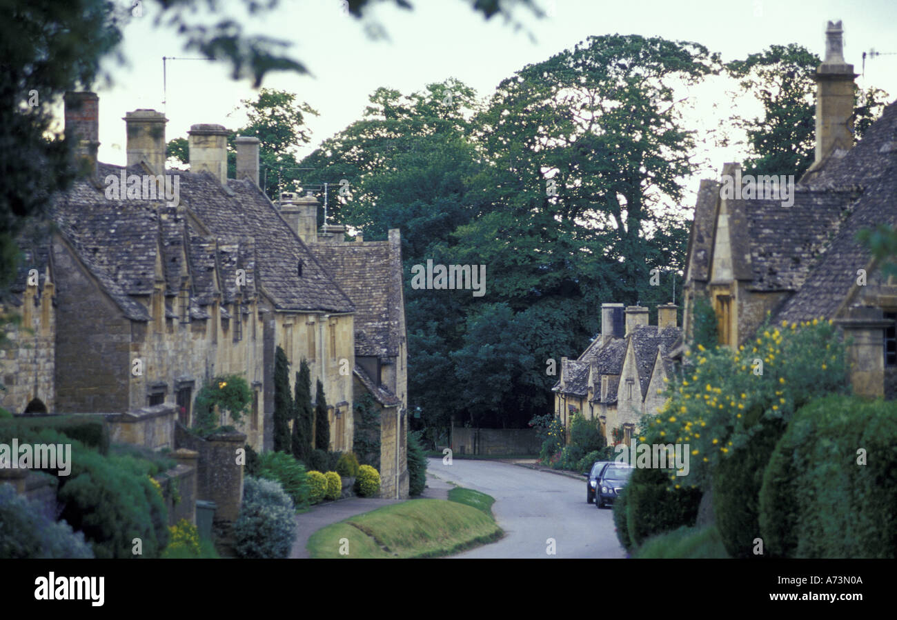 Europe, England, Gloucestershire, Cotswolds. Village of Stanton Stock ...