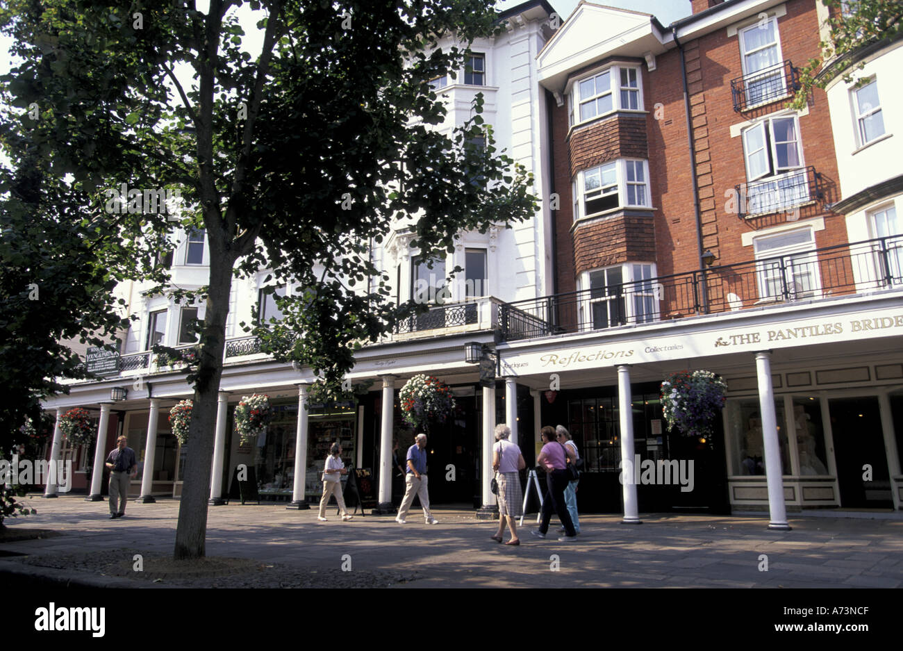 Europe, England, Kent, Royal Tunbridge Wells. The Pantiles, colonnaded ...