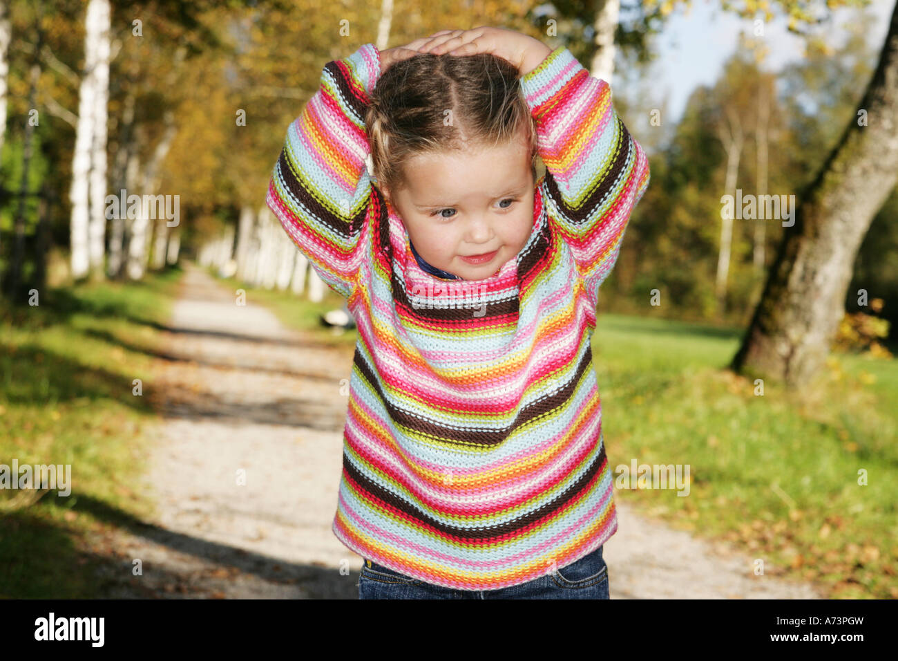 little girl the sky is falling Stock Photo - Alamy