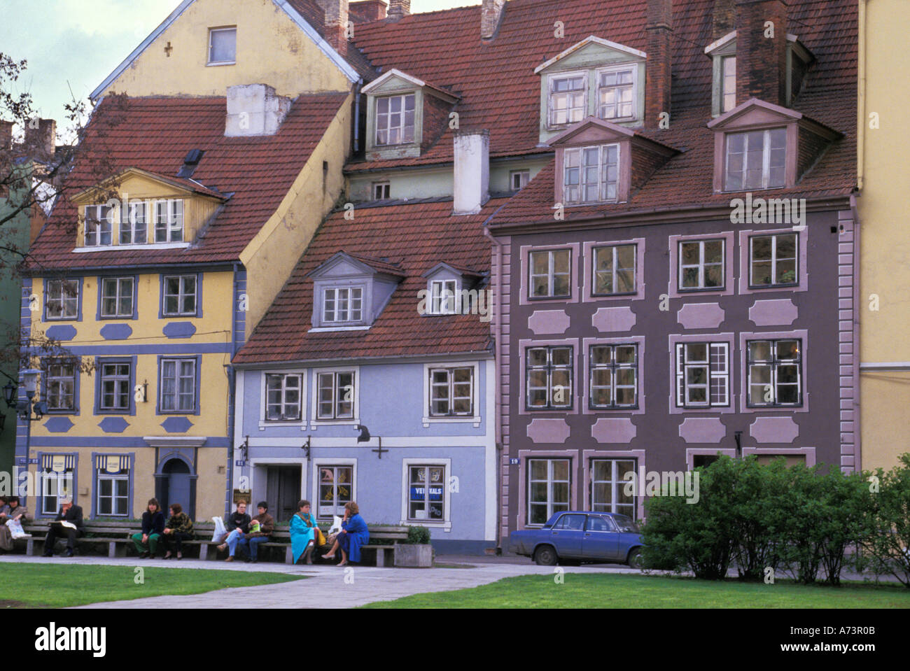 View of historic traditional buildings of the German era in Old Town ...