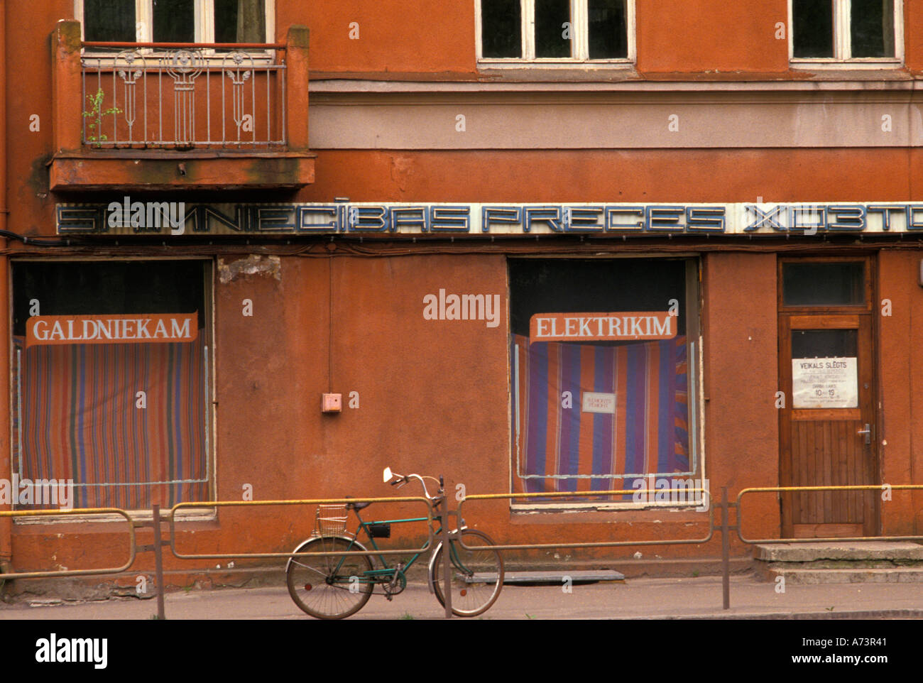 Bicycle and hardware store, electrician and carpenter signs, Jurmela ...