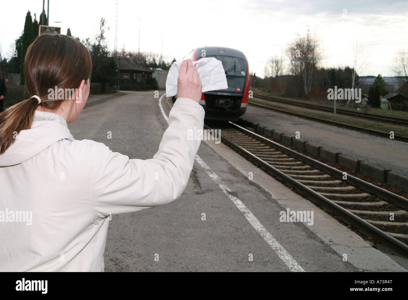 Man Waving Goodbye Train Station High Resolution Stock Photography and ...