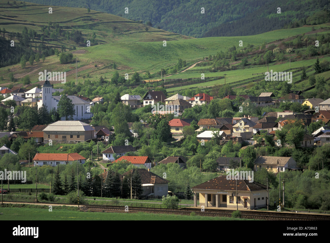 Europe, Slovakia, East Slovakia, Spis Region, Richnava Town view Stock ...