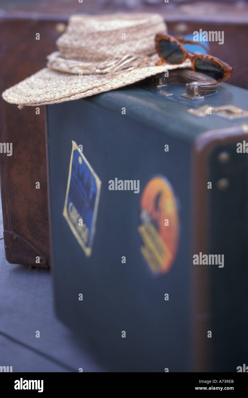 Florida, Suitcase and travel gear. Select focus and tilt shift lens ...