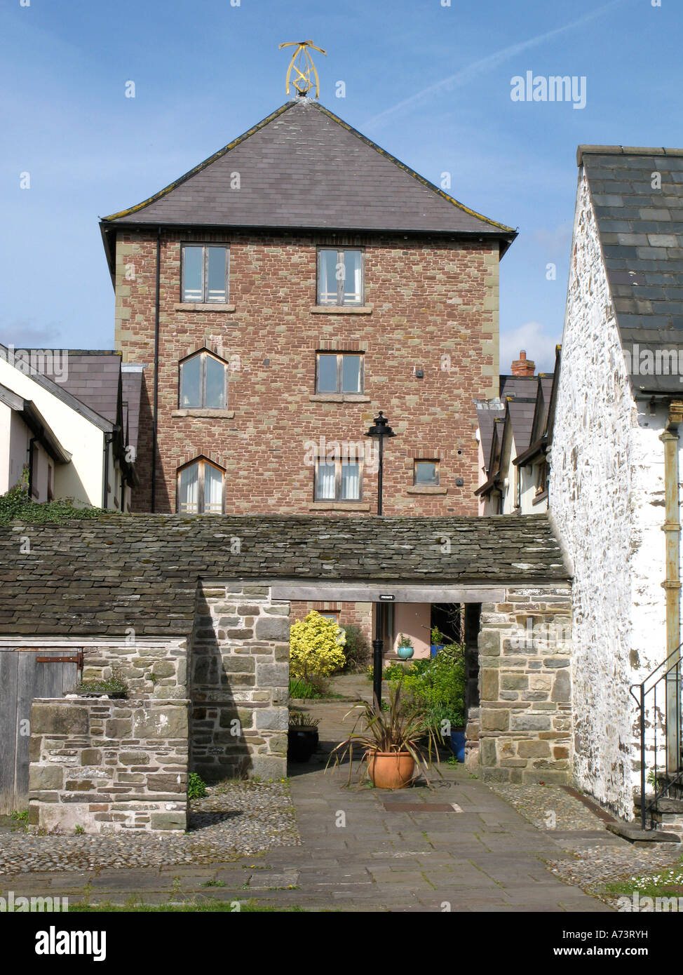 Modern housing development of traditional rural design in Crickhowell ...