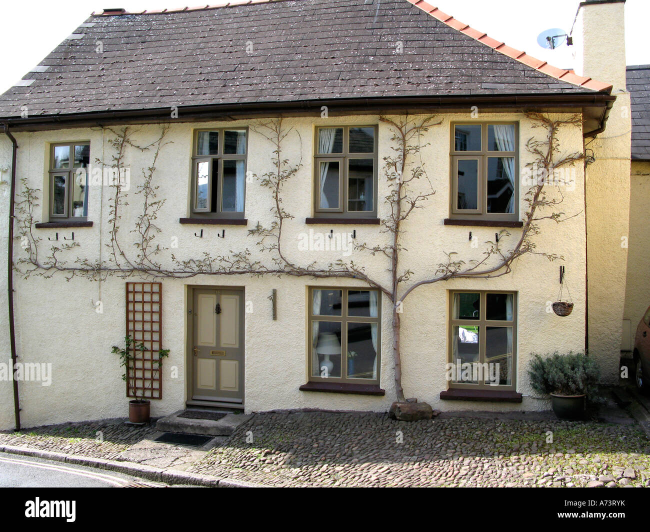 Period house in Crickhowell Powys Wales UK Stock Photo - Alamy