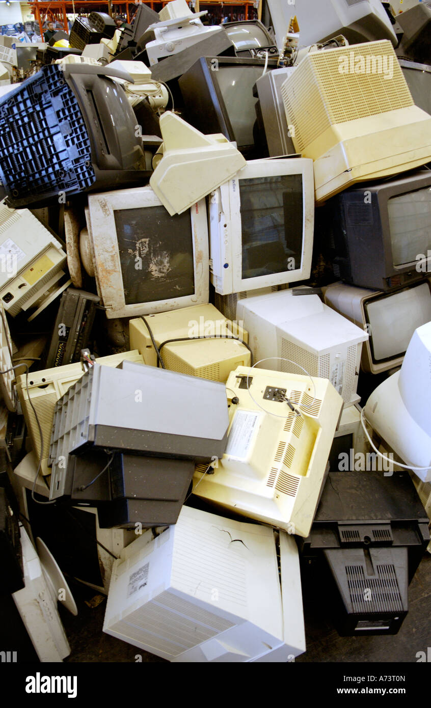 Cathode ray tube CRT computer monitors and domestic televisions ready ...