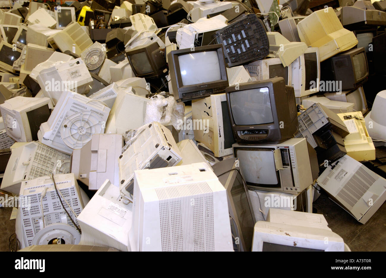 Cathode ray tube CRT computer monitors and domestic televisions ready ...