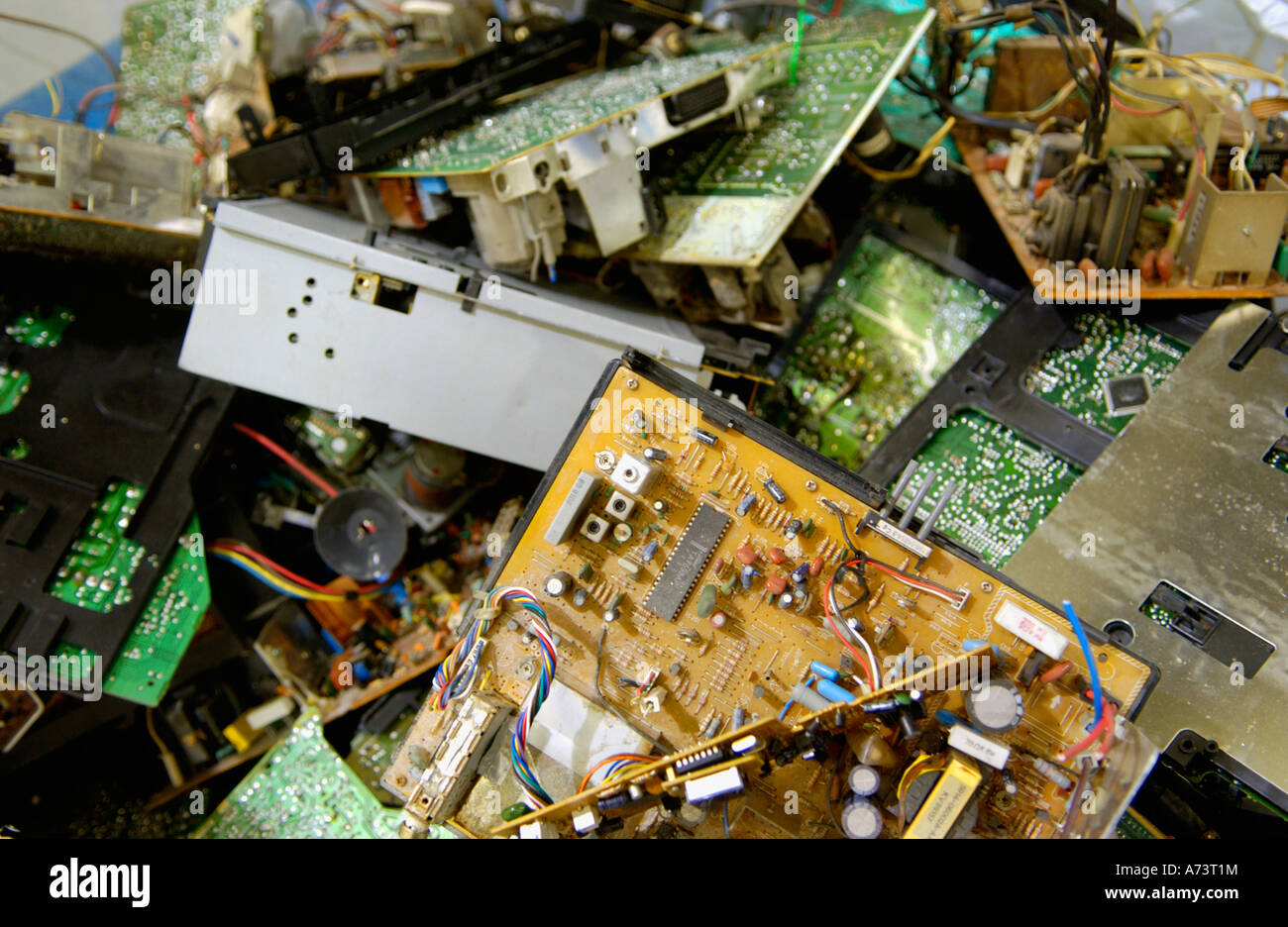 Components from cathode ray tube CRT computer monitors and domestic ...