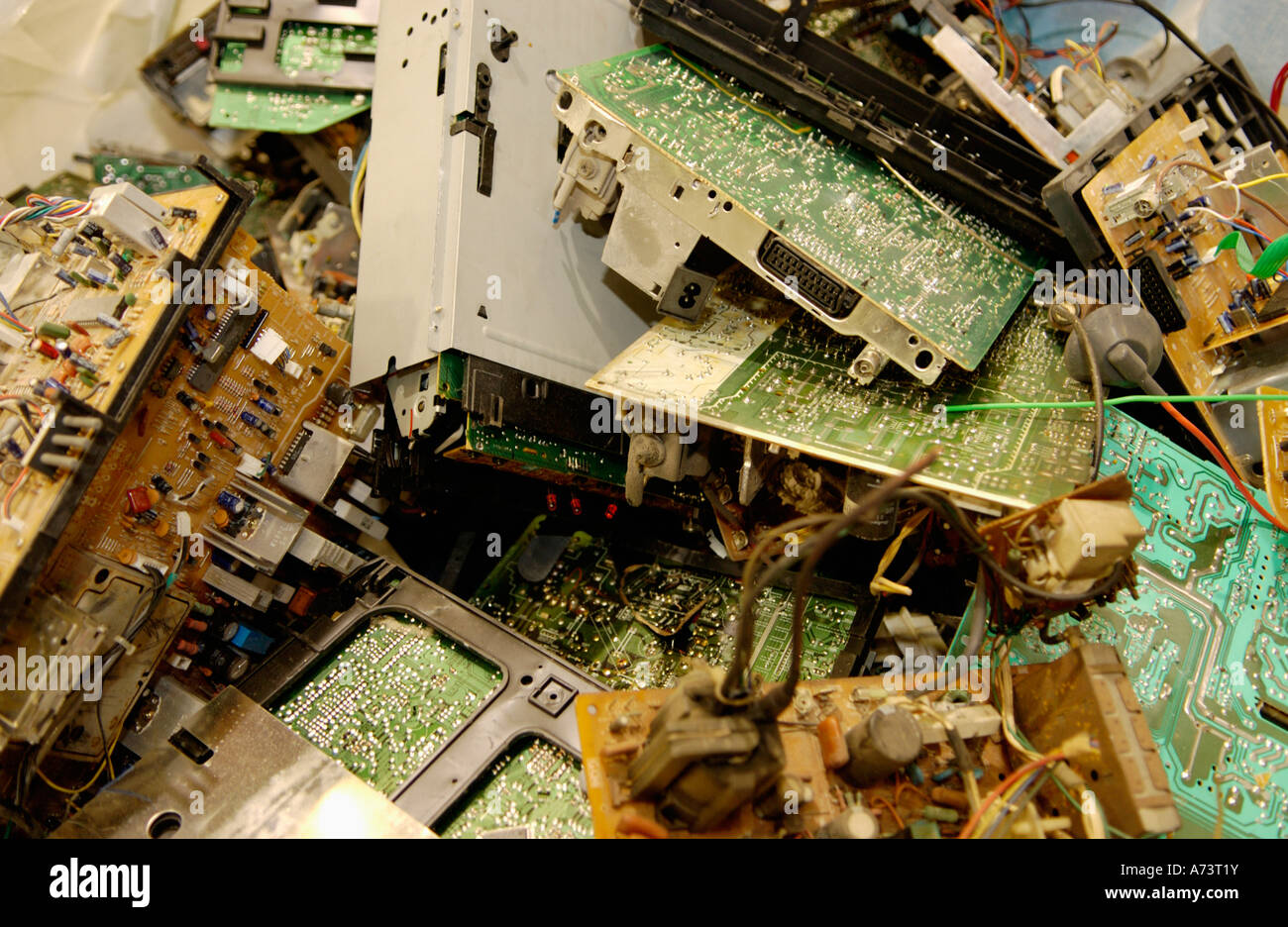 Components from cathode ray tube CRT computer monitors and domestic ...